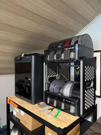 Ams 2 Pro Stacker Stack Multiple Ams 2 Pro Units Free 3d Print Model Makerworld