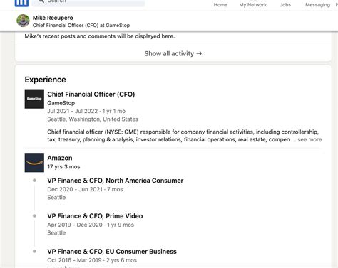 New Ceo For Bbby And Gamestop Merger Mike Recupero Ex Vp In Finance And Cfo Amazon R Bbby