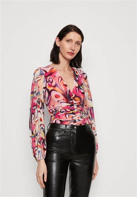 Marciano By Guess Wonderland Mesh Bodysuit T Shirt Print Wonderland