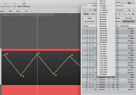 Quantizing Automation With The Event List In Logic Pro