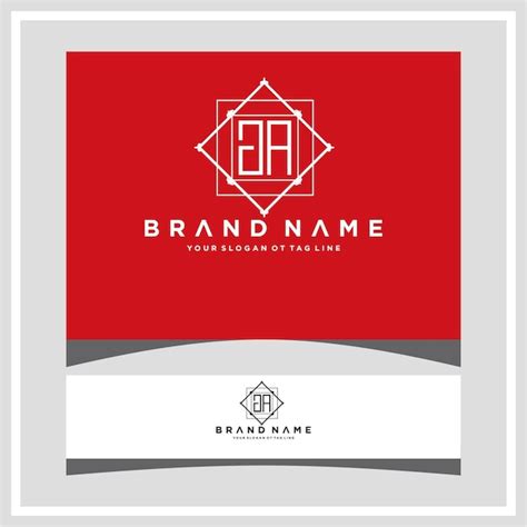 Modèle De Conception De Logo Lettre Initiale Ea Monogramme Moderne