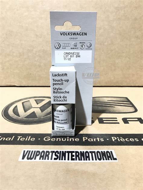 Candy White LB9A Genuine VW Touch Up Paint Audi Seat Skoda Scratch ...
