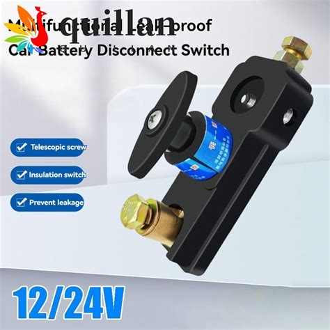 Quillan Car Battery Disconnect Switch 12v 24v Battery Cut Off Anti