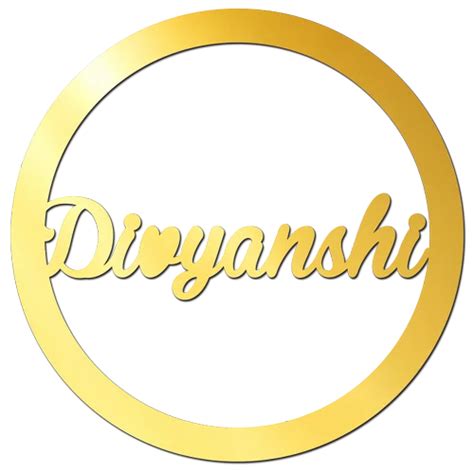 Divyanshi Name Golden Acrylic Cutout For Resin Art Art And Craft