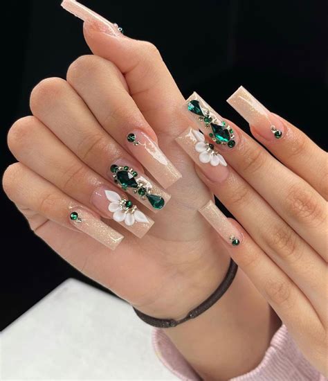 French Tip Acrylic Nails Acrylic Nails Coffin Pink Acrylic Nail Set