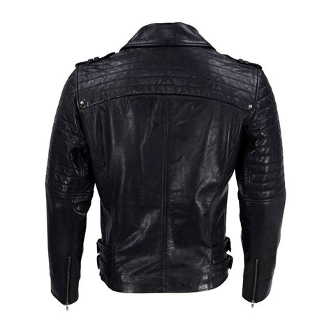 Mens Classic Black Leather Jackets Mr Leather Shop