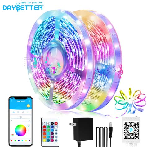 Daybetter 100ft Led Lightsmusic Sync Strip Lights With App And Remote
