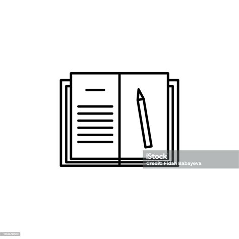 作業 書 鉛筆圖示教育元素例證標誌和符號可用於網路徽標移動應用程式uiux向量圖形及更多人圖片 人 信 文件 剪裁圖 Istock