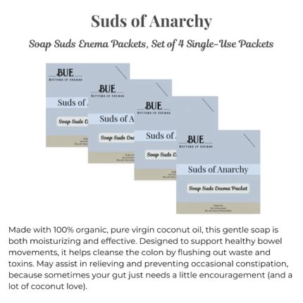 Bue Soap Suds Single Use Packets Set Of 4 Bottoms Up Enemas