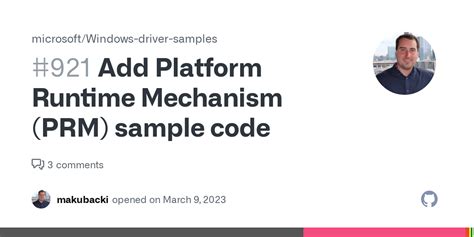 Add Platform Runtime Mechanism PRM Sample Code Issue 921