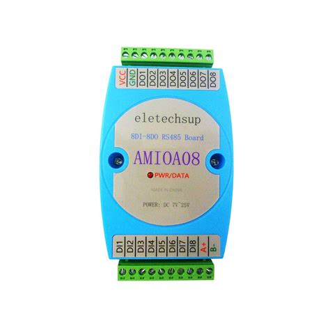 8di 8do 디지털 입력 및 출력 모듈 광 커플러 절연 Rs485 Modbus Rtu 통신 보드 Plc Io 확장 모듈
