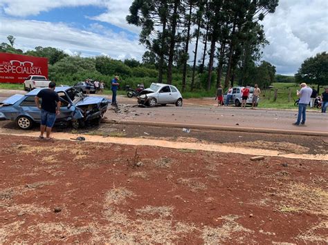 Santa Izabel Do Oeste Quatro Carros Se Envolvem Em Acidente Na PR 281