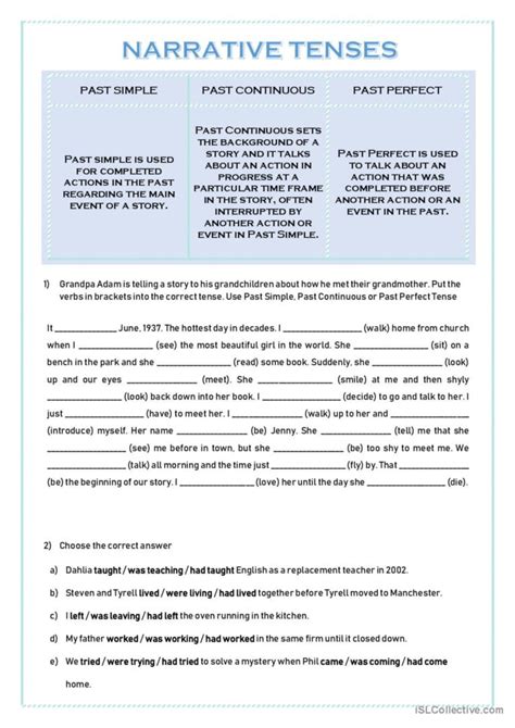 Narrative Tenses