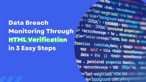 Data Breach Monitoring Simplified Html Verification Data Breach Insights
