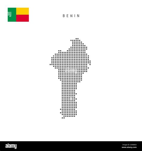 Square Dots Pattern Map Of Benin Dahomey Dotted Pixel Map With