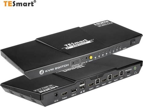 tesmart 4 port hdmi kvm switch with usb c input buy stores medisur