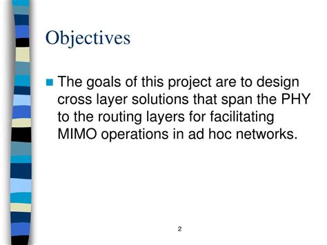 ppt cross layer phy mac routing protocols for mimo and virtual miso