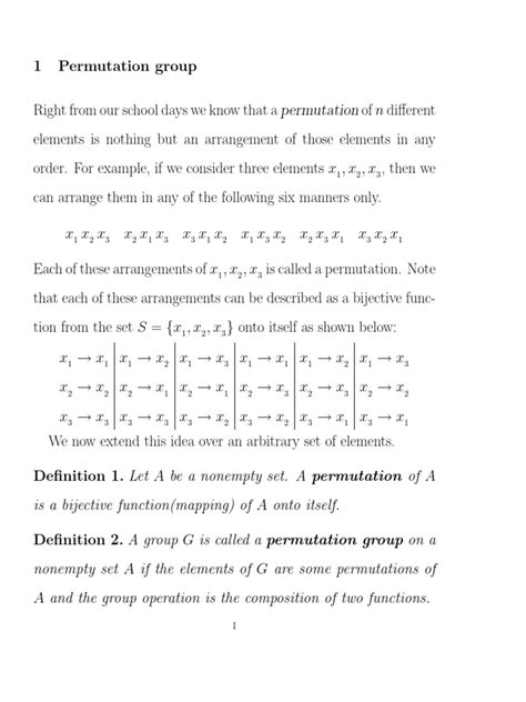 Permutation Group Pdf Group Mathematics Permutation