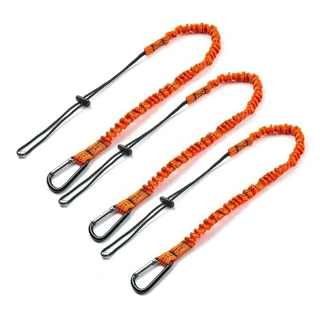 Tool Lanyard 3 Pcs Safety Lanyard With Carabiner Shock Absorbing Safety