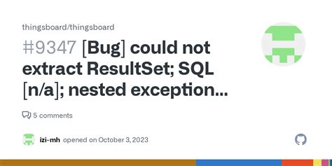 Bug Could Not Extract Resultset Sql Na Nested Exception Is Org