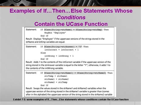 Using The Selection Structure Unit 7 Visual Basic