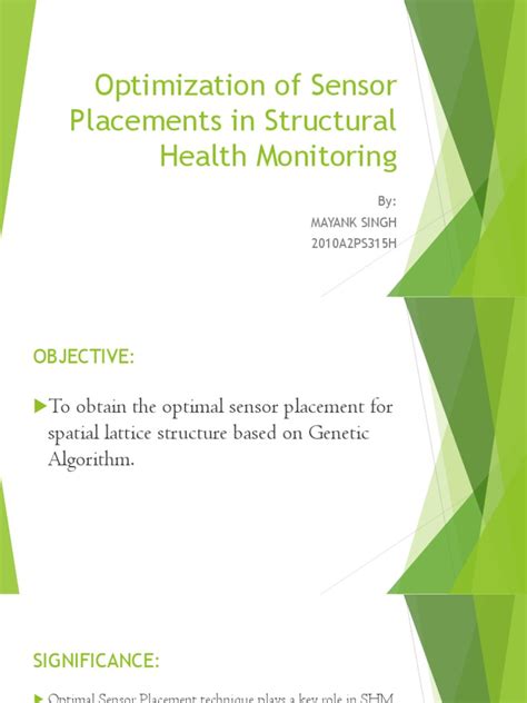 Optimization Of Sensor Placements In Structural Health Monitoring Pdf