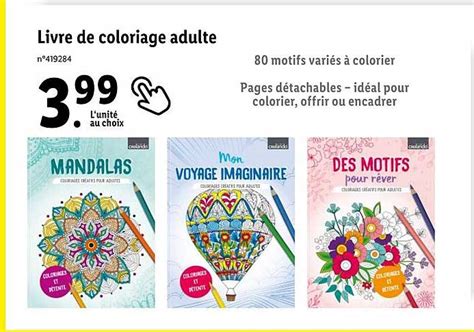 Promo Livre De Coloriage Adulte Chez Lidl ICatalogue Fr