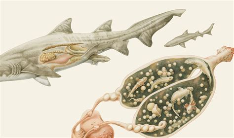 Sand Tiger Shark Ovophagy Behance