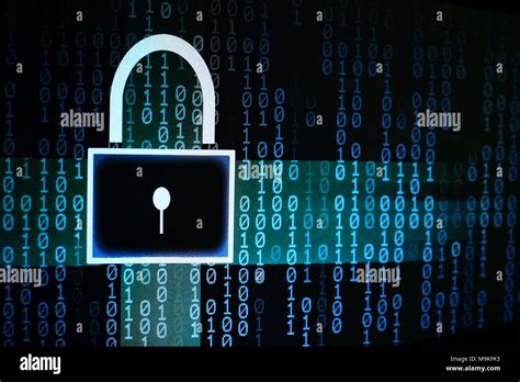 Data Safety Internet Security Concepts Binary Code Numbers With