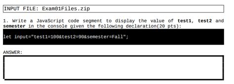 Solved Input File Examo1fileszip 1 Write A Javascript