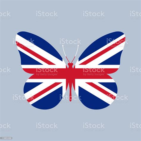 英國國旗的形狀為蝴蝶英國聯合傑克圖示英國和英國的國家象徵向量插圖向量圖形及更多蝴蝶圖片 蝴蝶 旗幟 英格蘭 Istock