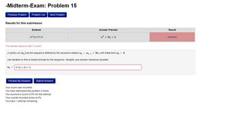 Solved Let An Be The Sequence Defined By The Recursive Chegg