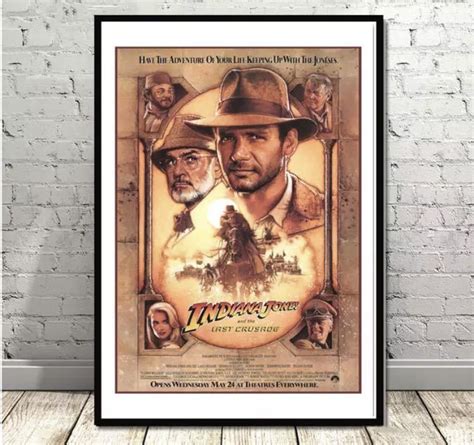 【未使用】chq452 ショーン・コネリー インディジョーンズ 映画 キャンバスアートポスター 50×70cm インテリア アート 雑貨の