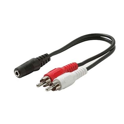 Steren 255 036 6 Inch Stereo 35mm Jack Plug To Dual Rca Male Y Cable