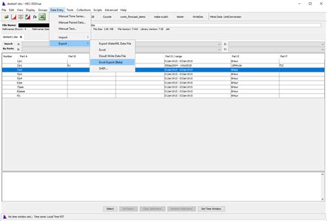 exporting dss data