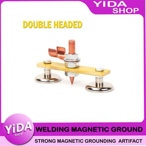 YiDA Shop Double Head with Wire Clamp Magnet Head Magnetic Ground Clamp ...
