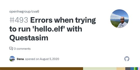 Errors When Trying To Run Helloelf With Questasim · Issue 493 · Openhwgroupcva6 · Github