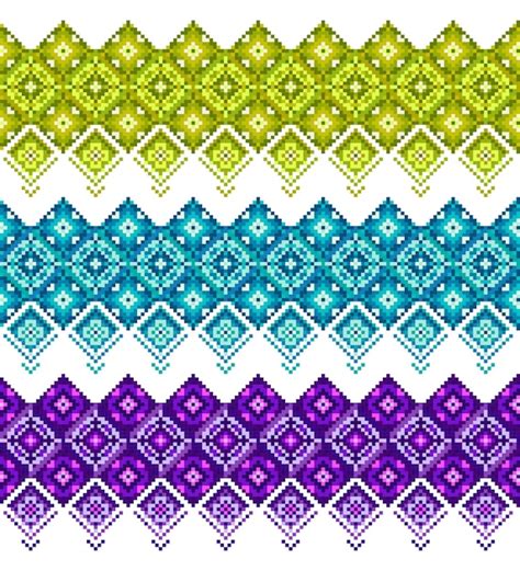 premium vector tree seamless border patterns