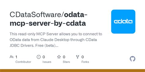 GitHub CDataSoftware Odata Mcp Server By Cdata This Read Only MCP Server Allows You To