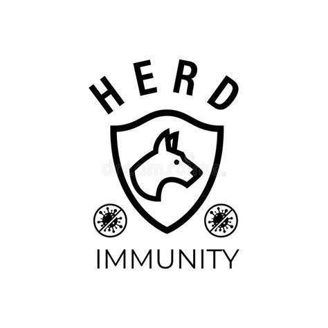 Heard Immunity Logo Icon For New Normal Lifestye Concept Stock Vector