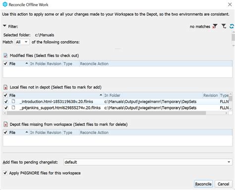Reconcile Offline Work