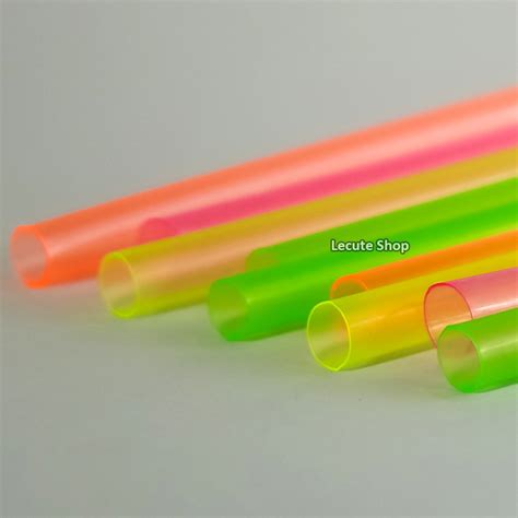 50 Popotes Neon Plastico Fiesta Luz Negra Black Uv Luminosos 40 25