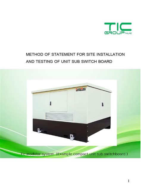 Tic Unit Sub Method Installation 23 Sep 2023 Pdf