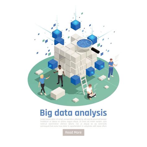 Big Data Analysis Isometric Composition Vector Illustration Vector Art At Vecteezy