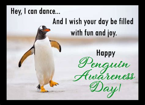 Penguin Dance Free Penguin Awareness Day Ecards Greeting Cards