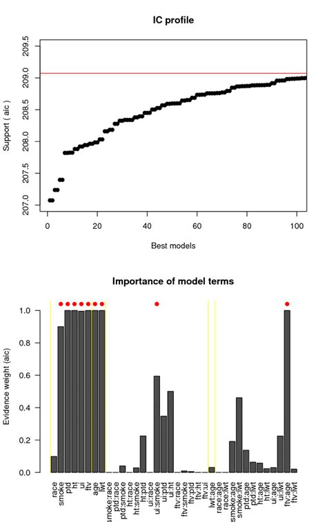 Exhaustive Screening For The Birth Weight Dataset With Interactions