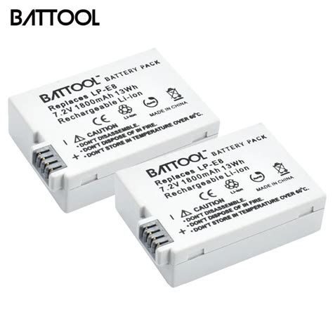 2packs 72v 1800mah Lp E8 Lp E8 Lpe8 Li Ion Camera Battery For Canon