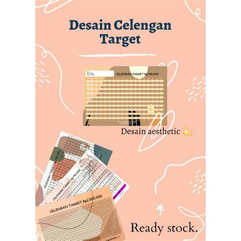 Stiker Celengan Target Desain Tabungan Target Celengan Tiktok Viral