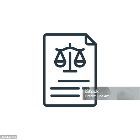 법과 정의 개념에서 파일 아이콘 벡터 파일 편집 가능한 스트로크의 얇은 선 그림입니다 웹 및 모바일 앱 로고 인쇄 미디어에
