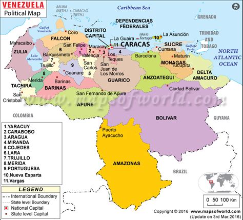 Printable Map Of Venezuela